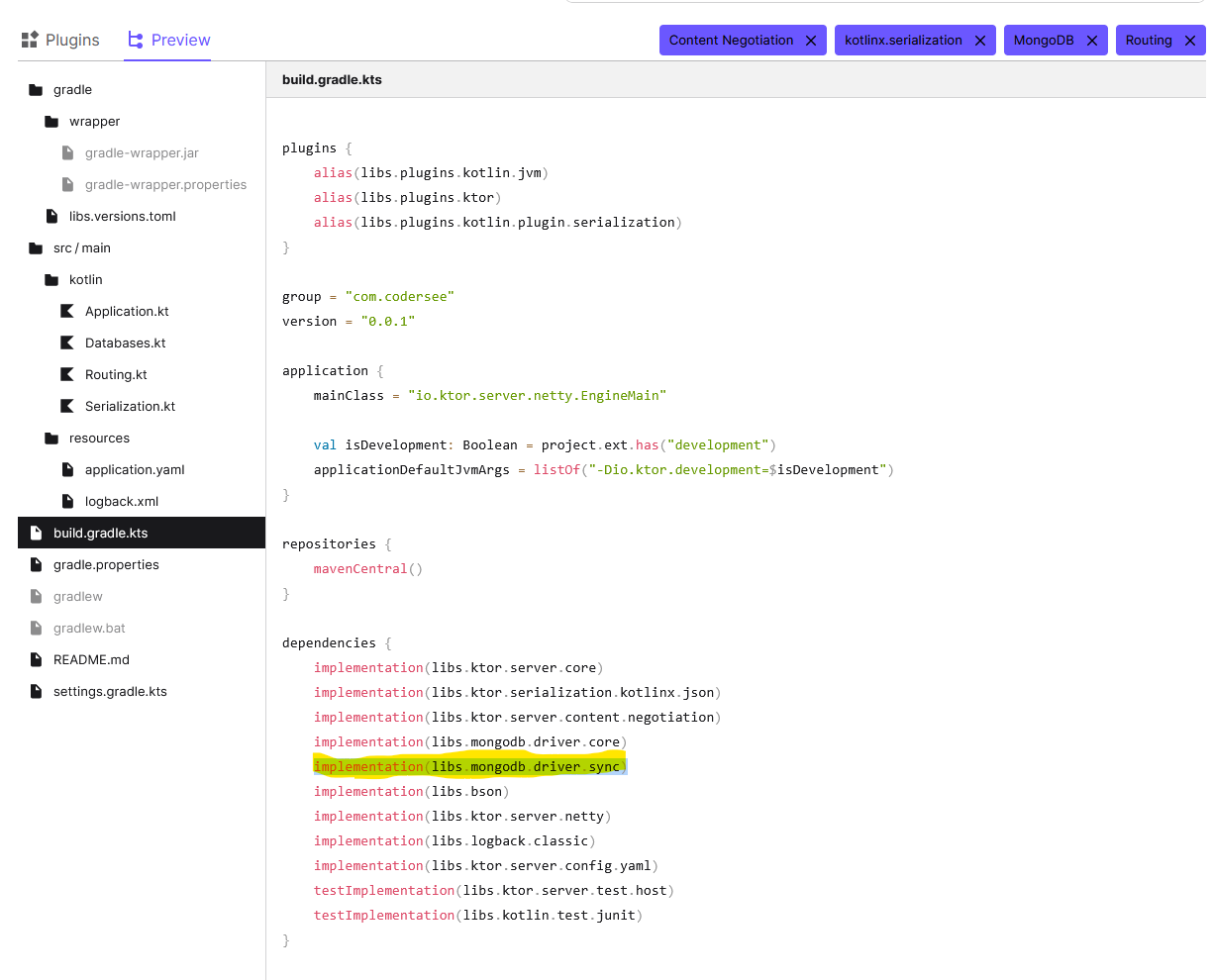 MongoDB with Kotlin Coroutines in Ktor
